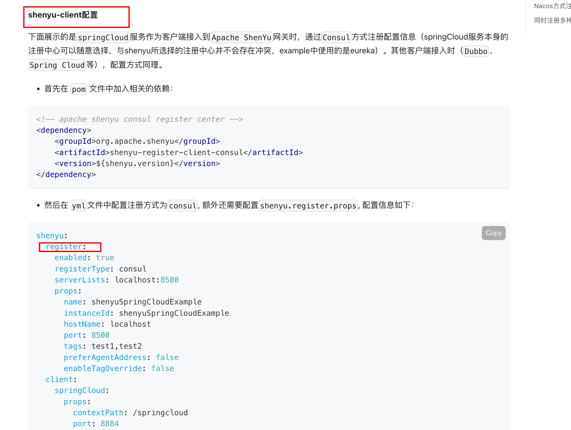 [BUG] Inconsistent of register-center-access · Issue #876 · apache/shenyu-website · GitHub