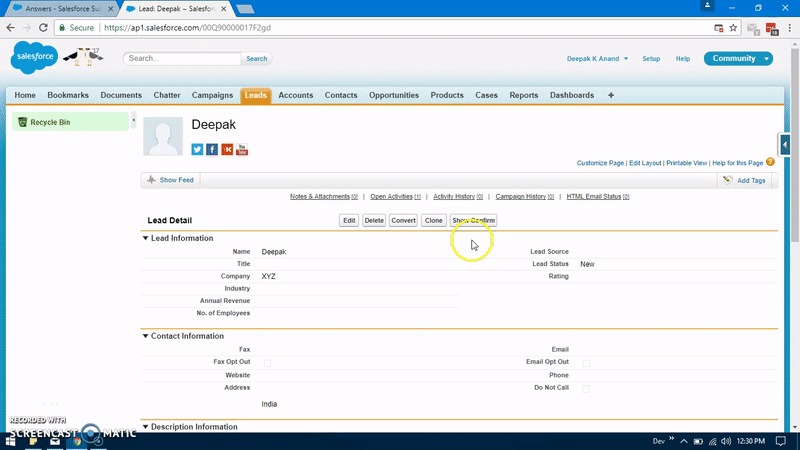 Salesforce Visualforce Javascript Alert Salesforce