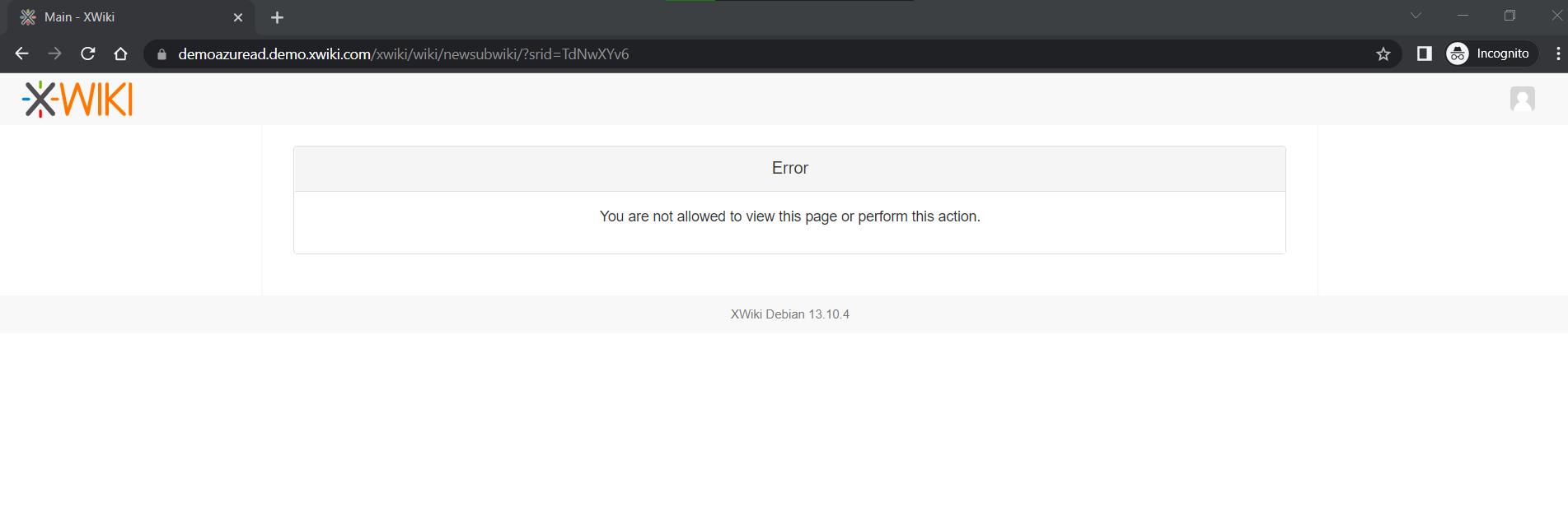 Access to subwiki forbidden if the View right is allowed for any group either on the main wiki ...