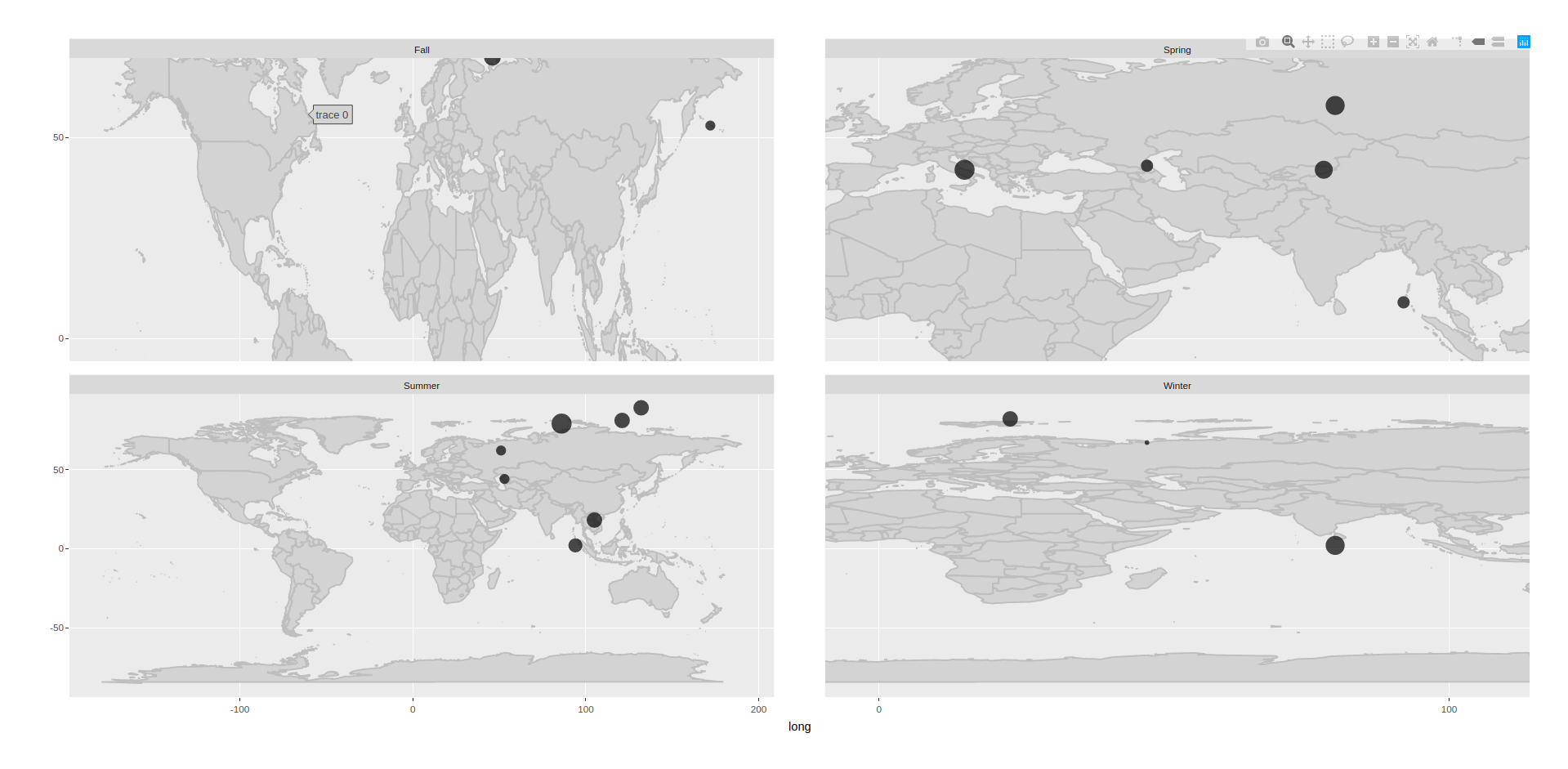 Map zoom not scaling evenly with facet wrap #2831 · Issue #1861 · plotly/plotly.R · GitHub