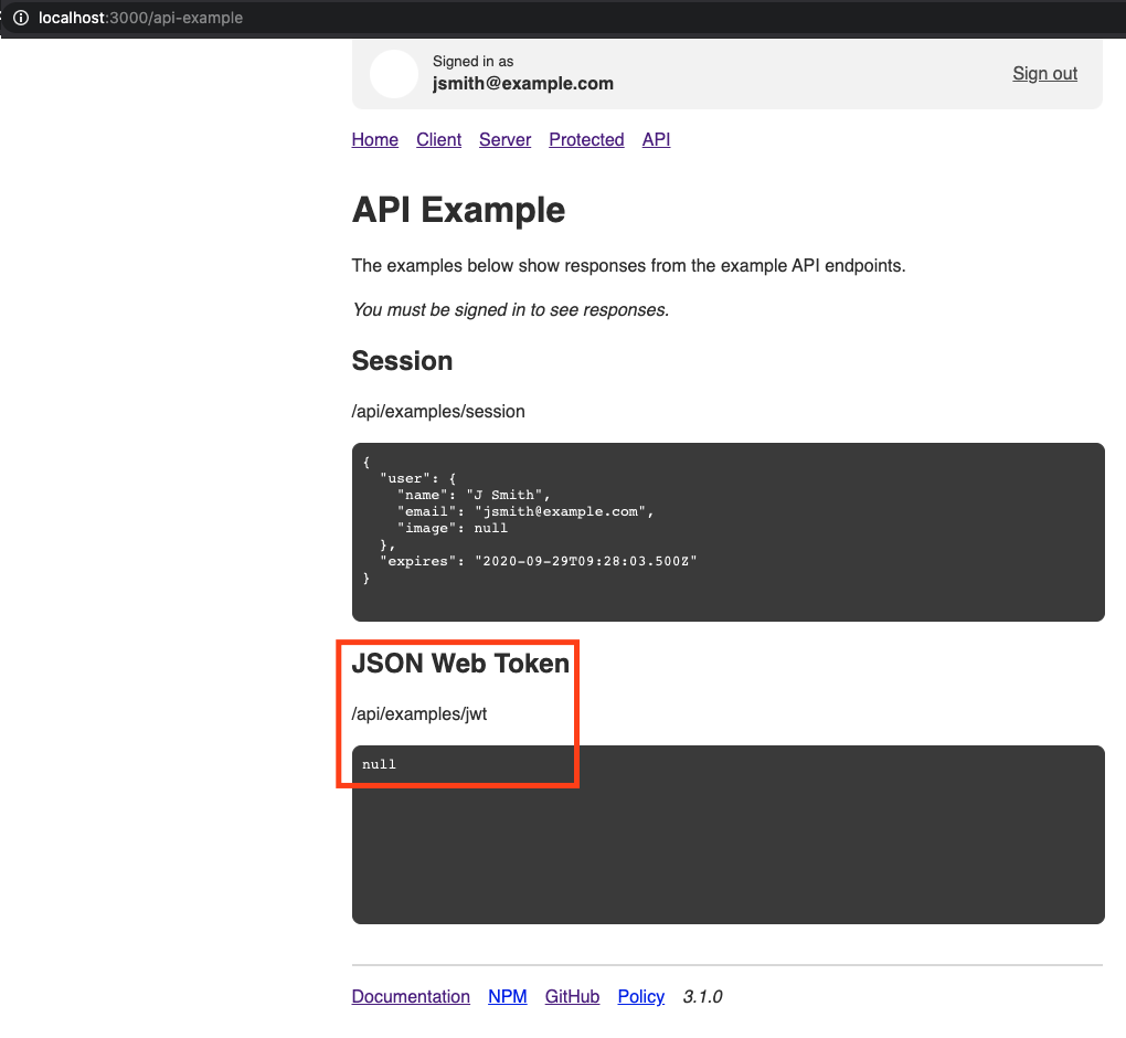 Json Web Token on /api/examples/jwt returns null · Issue #620 · nextauthjs/next-auth · GitHub