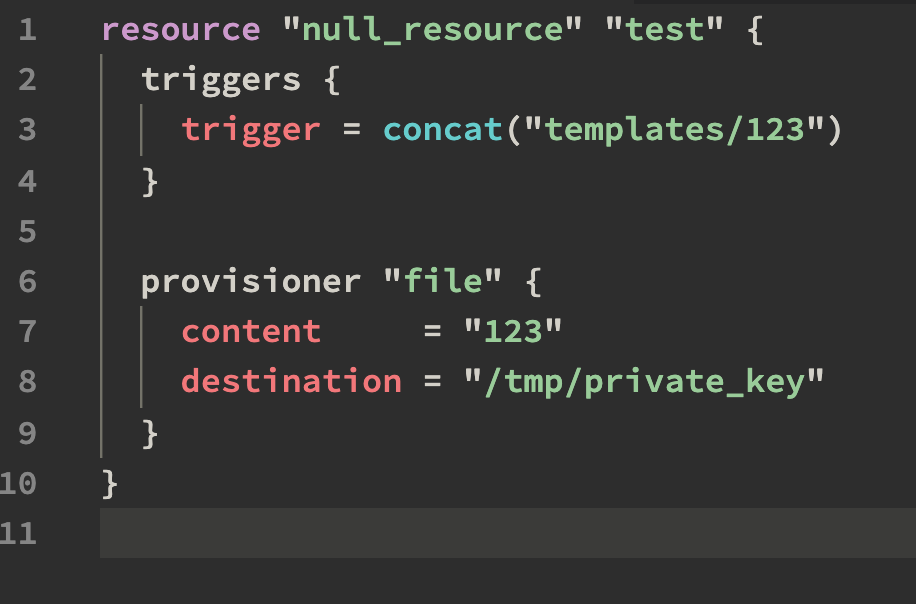 null_resource trigger breaks highlighting · Issue #469 · hashicorp/vscode-terraform · GitHub