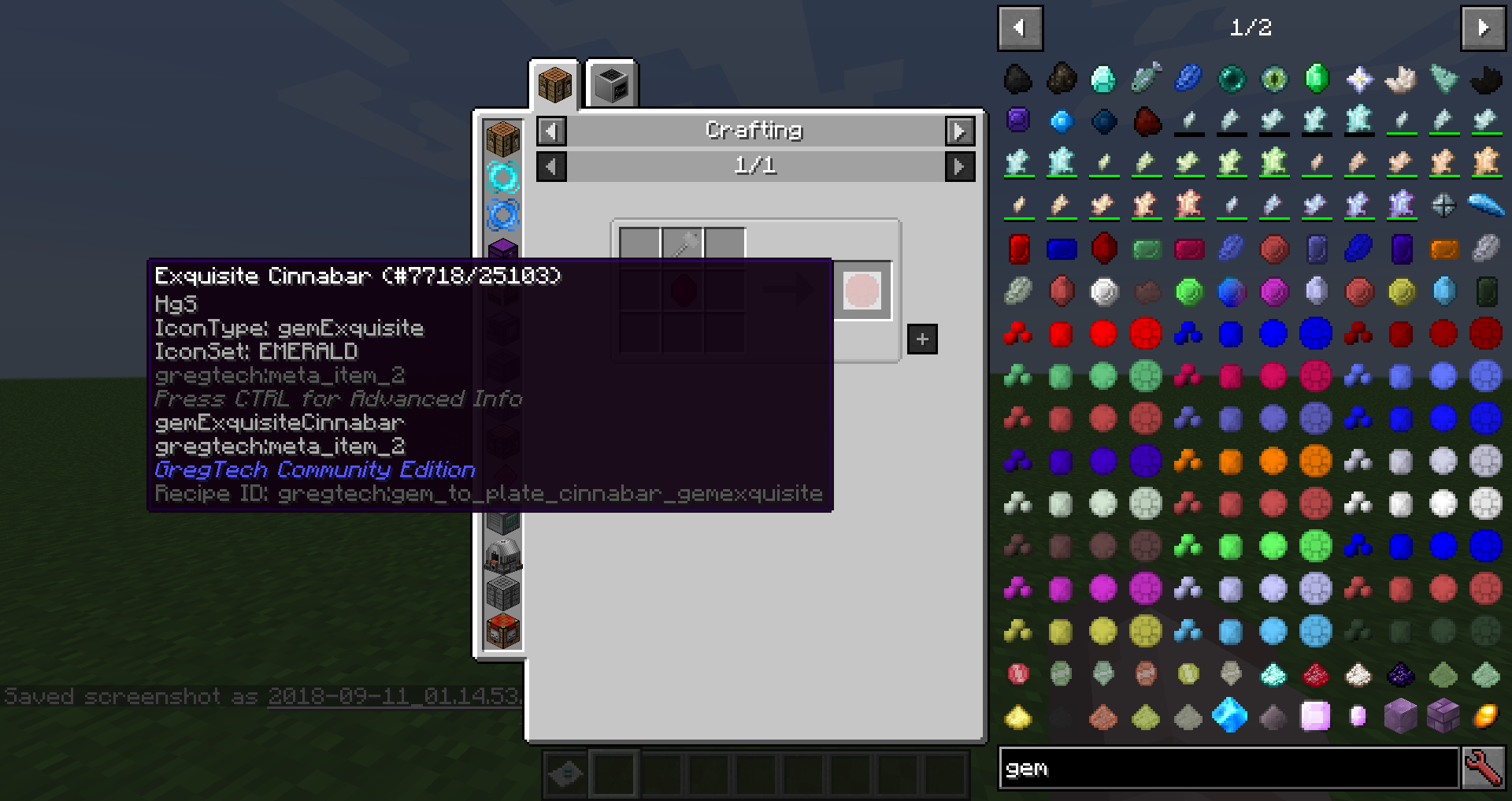 Cinnabar + Almandine + Rutile Gem crafting table recipe conflicts · Issue #314 · GregTechCE ...
