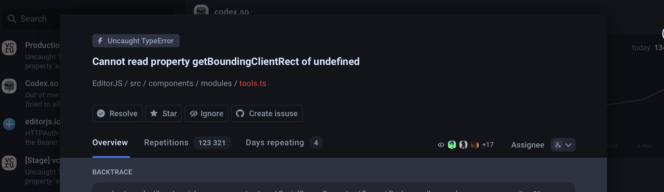 Resolve, Star, Ignore events · Issue #197 · codex-team/hawk.garage · GitHub