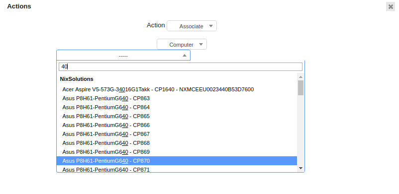 Search in Associate searches only by name, not by serial or inventory numbers · Issue #4367 ...