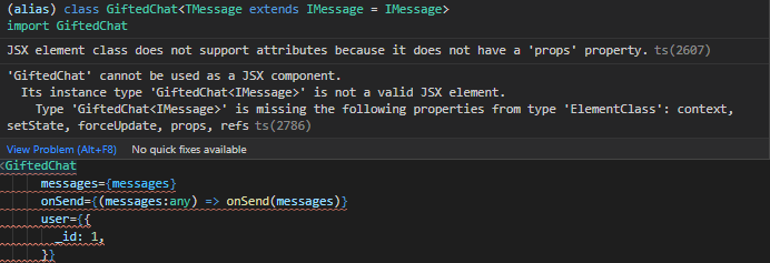 'GiftedChat' cannot be used as a JSX component. · Issue #2046 · FaridSafi/react-native-gifted ...
