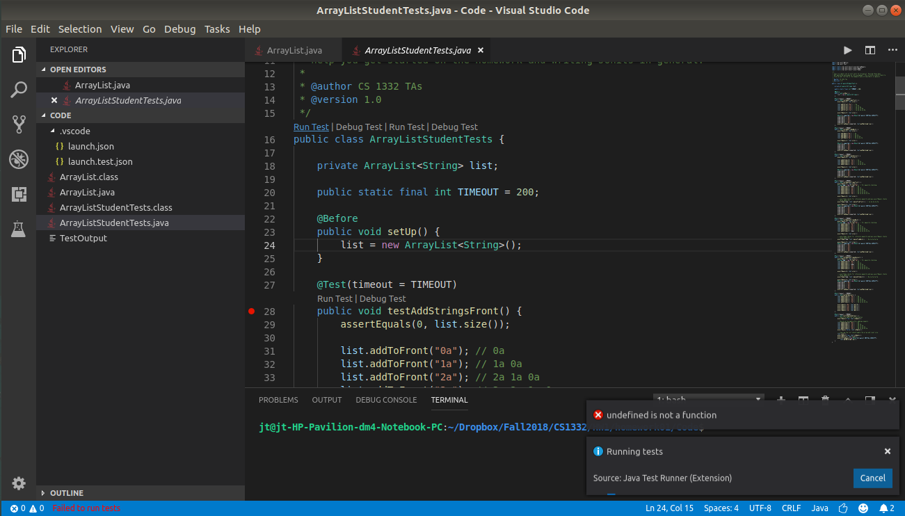 'Run Test' failed by show a 'undefined is not a function' · Issue #273 ...