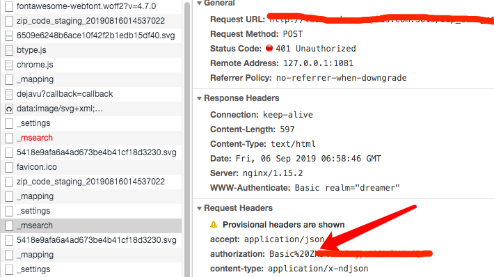 dejavu access es server with 401 Unauthorized error in POST request · Issue #336 · appbaseio ...