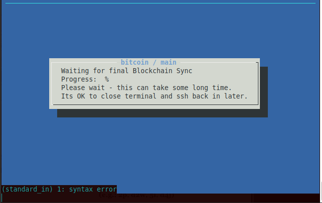 error code: -28 error message: Verifying blocks... · Issue #293 · raspiblitz/raspiblitz · GitHub