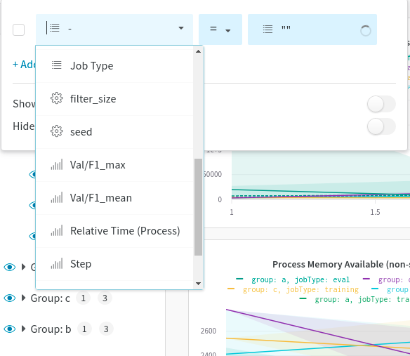 [Feature request] filtering runs by summary metrics · Issue #1369 · wandb/wandb · GitHub