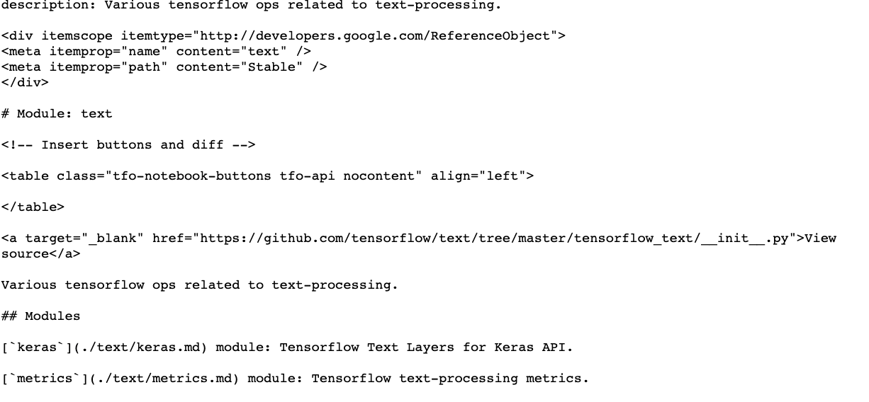 Documentation website ? · Issue #351 · tensorflow/text · GitHub