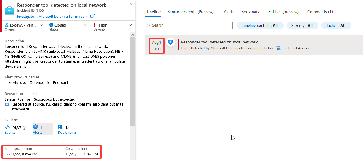 M365D alerts coming through to Sentinel as New Incidents months after Closure · Issue #6945 ...