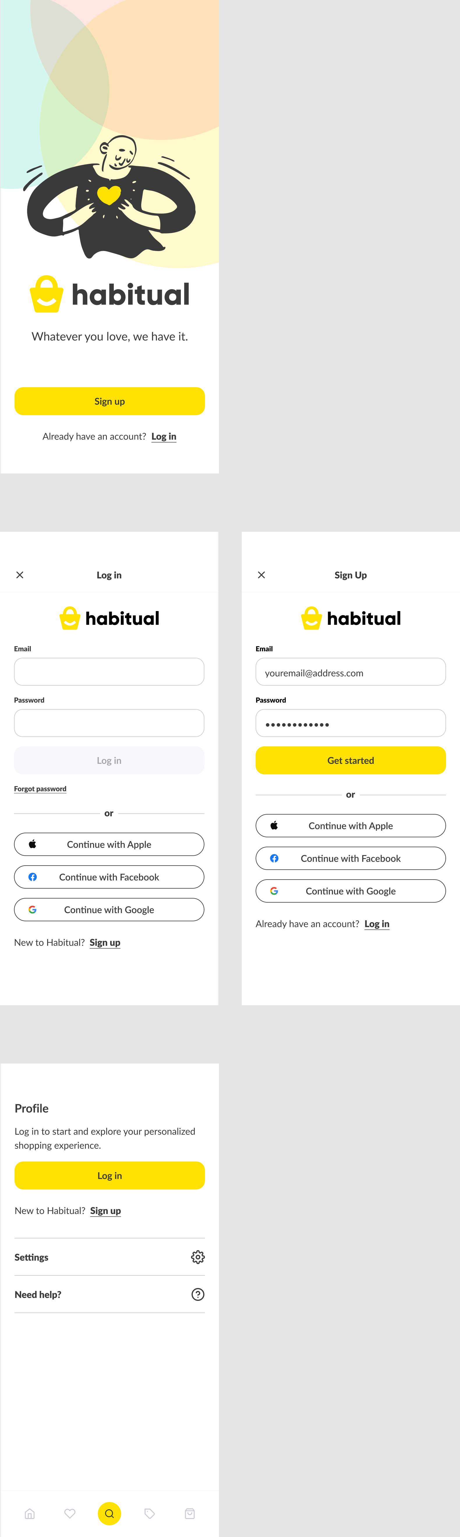 GitHub - Apahadi73/Habitual: Landing Mockup page for my UI/UX design. See Readme for Figma Snapshots