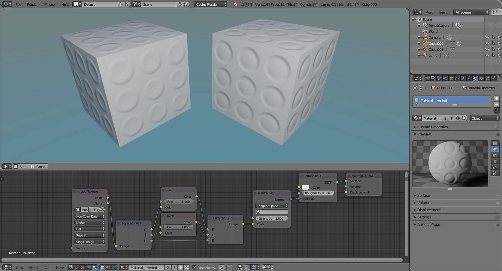 Strength not working for Bump and Normal Map node · Issue #333 ...