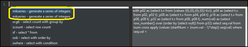 SQL Editor Templates don't filter based on context · Issue #16121 ...