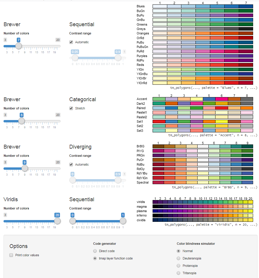 How To Use Hcl Palettes Or Alternatively Set A Vector Of Colors In Tmap · Issue 424 · R Tmap