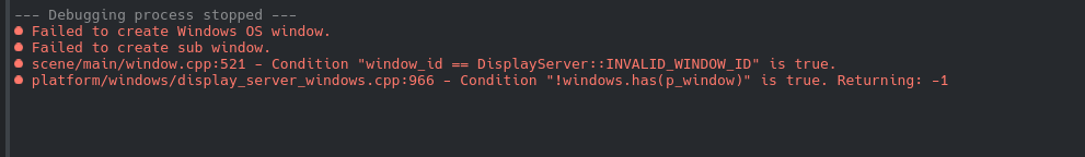Failed to create Windows OS Window · Issue #74152 · godotengine/godot · GitHub