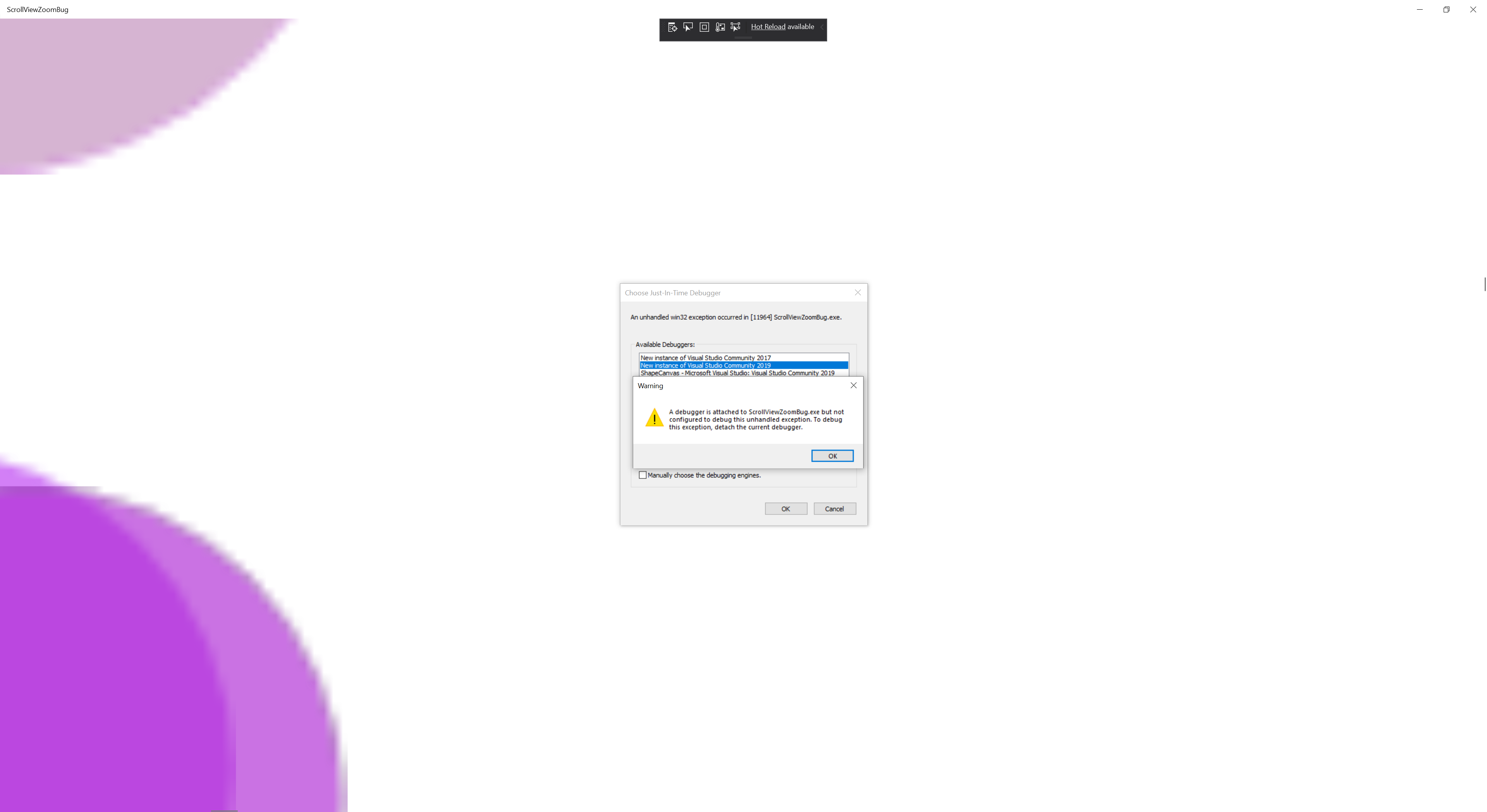 ScrollView Zoom Bug · Issue #1469 · microsoft/microsoft-ui-xaml · GitHub