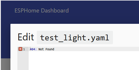 New device/Hass.io addon/error 404 when clicking edit · Issue #921 · esphome/issues · GitHub