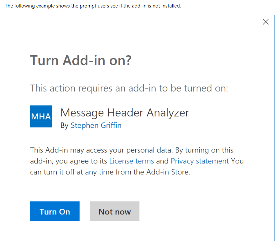 Actioninvokeaddincommand Installation Prompt Is Not Triggerred In The New Outlook Desktop 