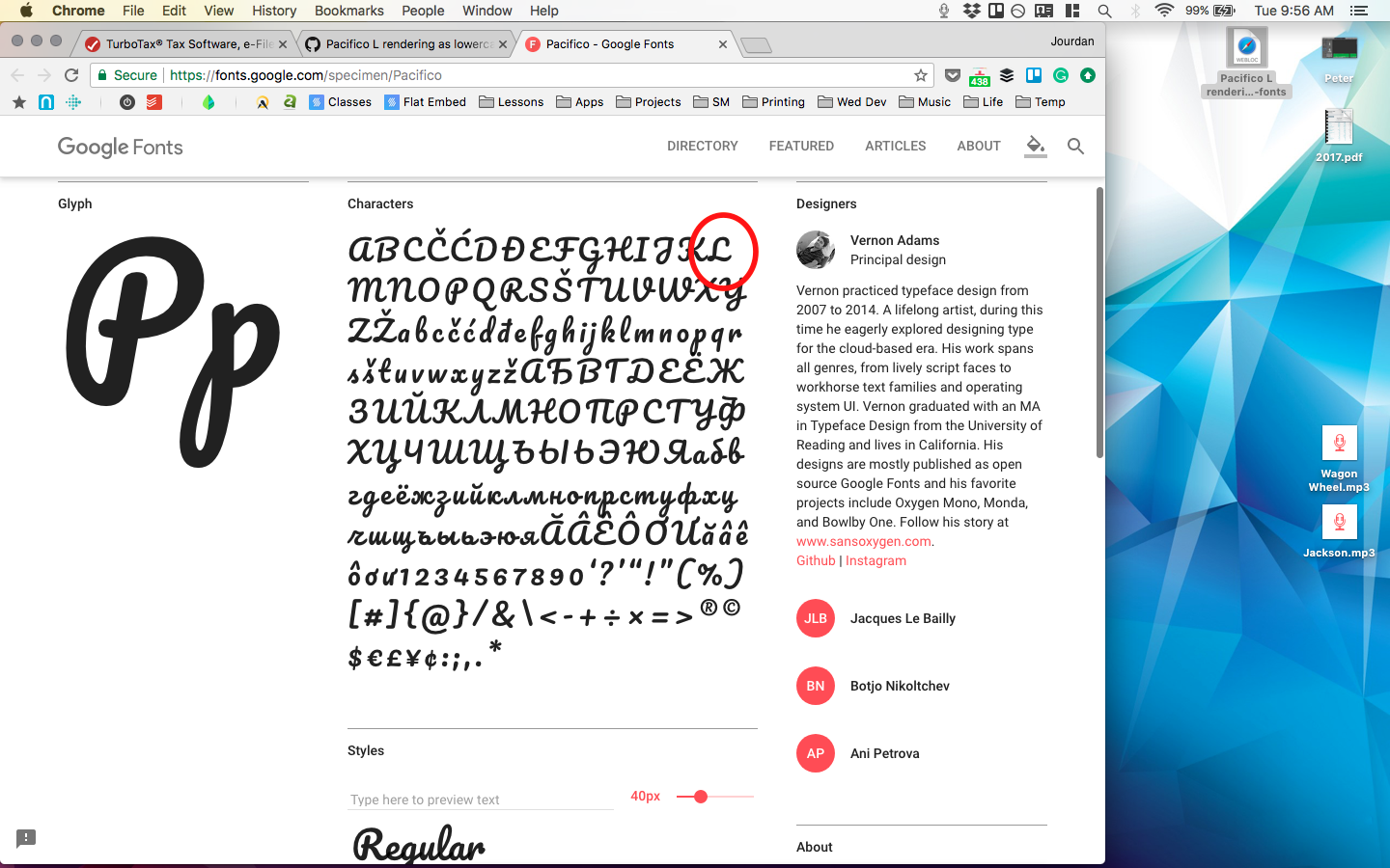 Pacifico L rendering as lowercase? · Issue #1461 · google/fonts · GitHub