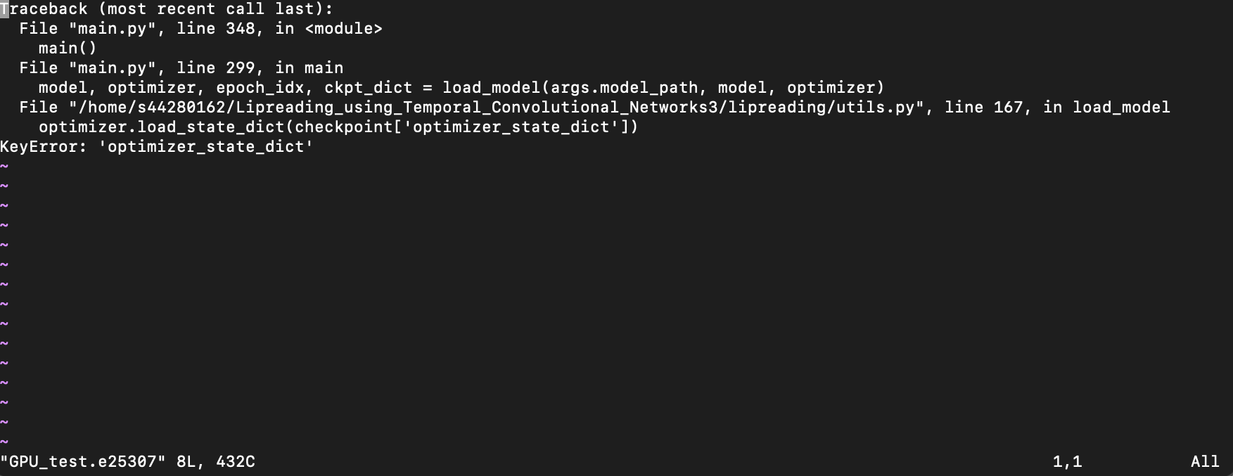 Keyerror Optimizerstatedict Arise With Pretrined Model · Issue 61 · Mpc001lipreading