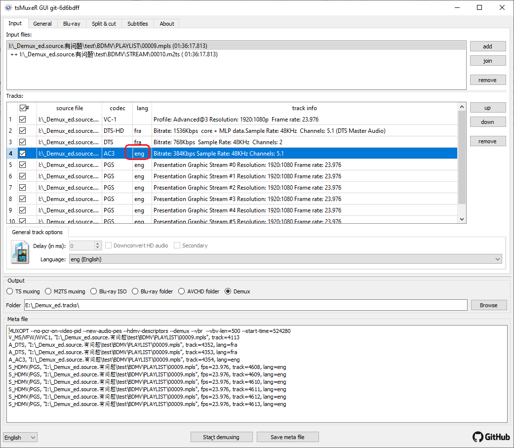 inconsistent language information detected · Issue #549 · justdan96/tsMuxer · GitHub