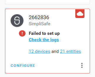 SimpliSafe keeps losing authentication · Issue #64169 · home-assistant/core · GitHub