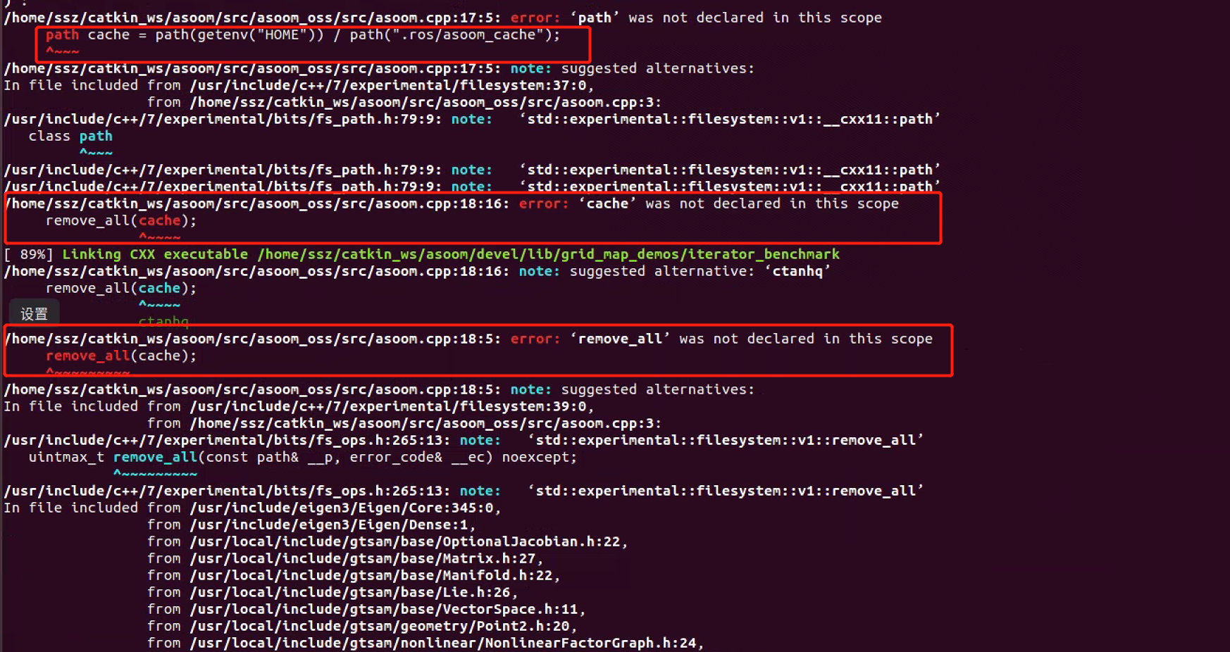 I met error when running 'catkin_make' command · Issue #1 · iandouglas96/asoom_oss · GitHub