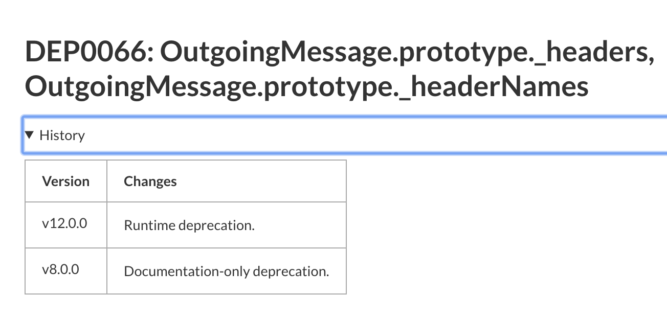 OutgoingMessage.prototype._headers is deprecated · Issue #322 · newrelic/node-newrelic · GitHub