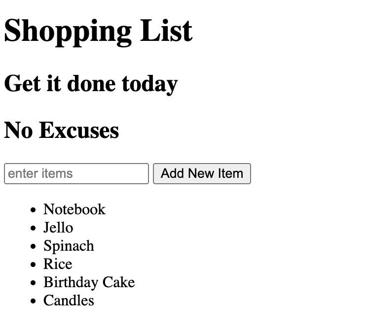 Github Simple Sifu Tutorial Shopping List