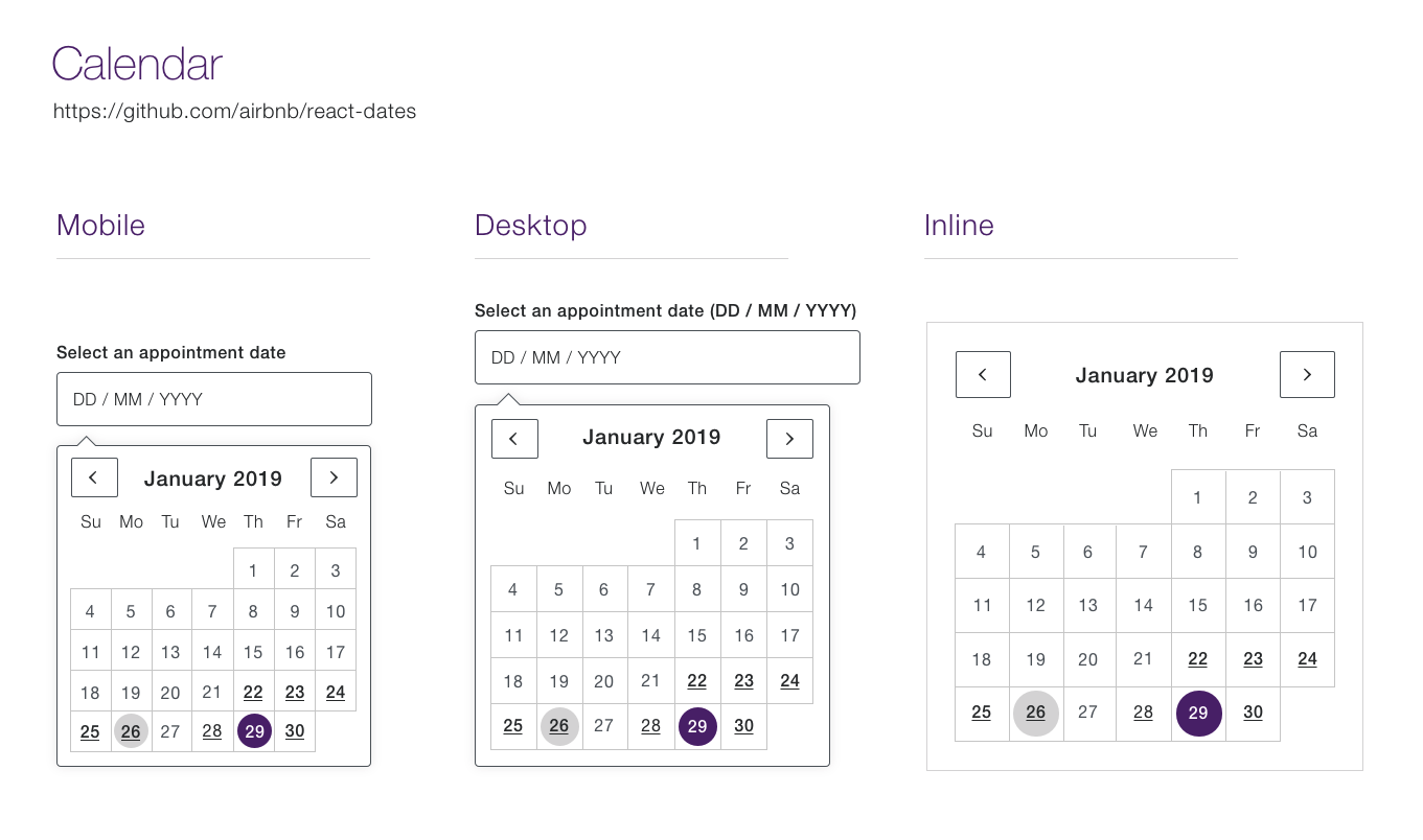 new: calendar picker · Issue #60 · telus/tds-community · GitHub