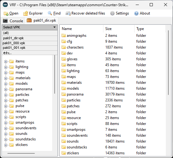 Filter files by VPK · Issue #625 · ValveResourceFormat/ValveResourceFormat · GitHub