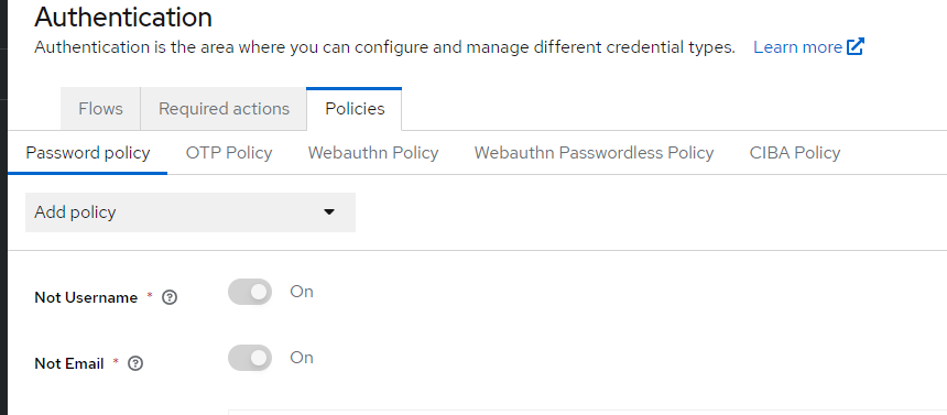 Password Policy Not Username And Not Email Dont Work · Issue 19112 · Keycloak Keycloak