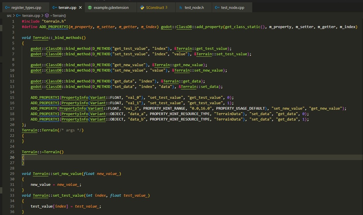No "ADD_PROPERTYI" macro available in GDExtension · Issue #1161 · godotengine/godot-cpp · GitHub