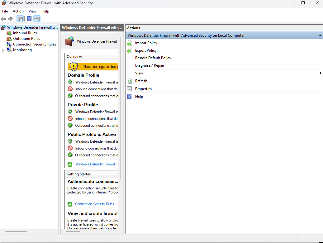 Easy-fix to usbipd: warning: A third-party firewall may be blocking the connection; ensure TCP ...