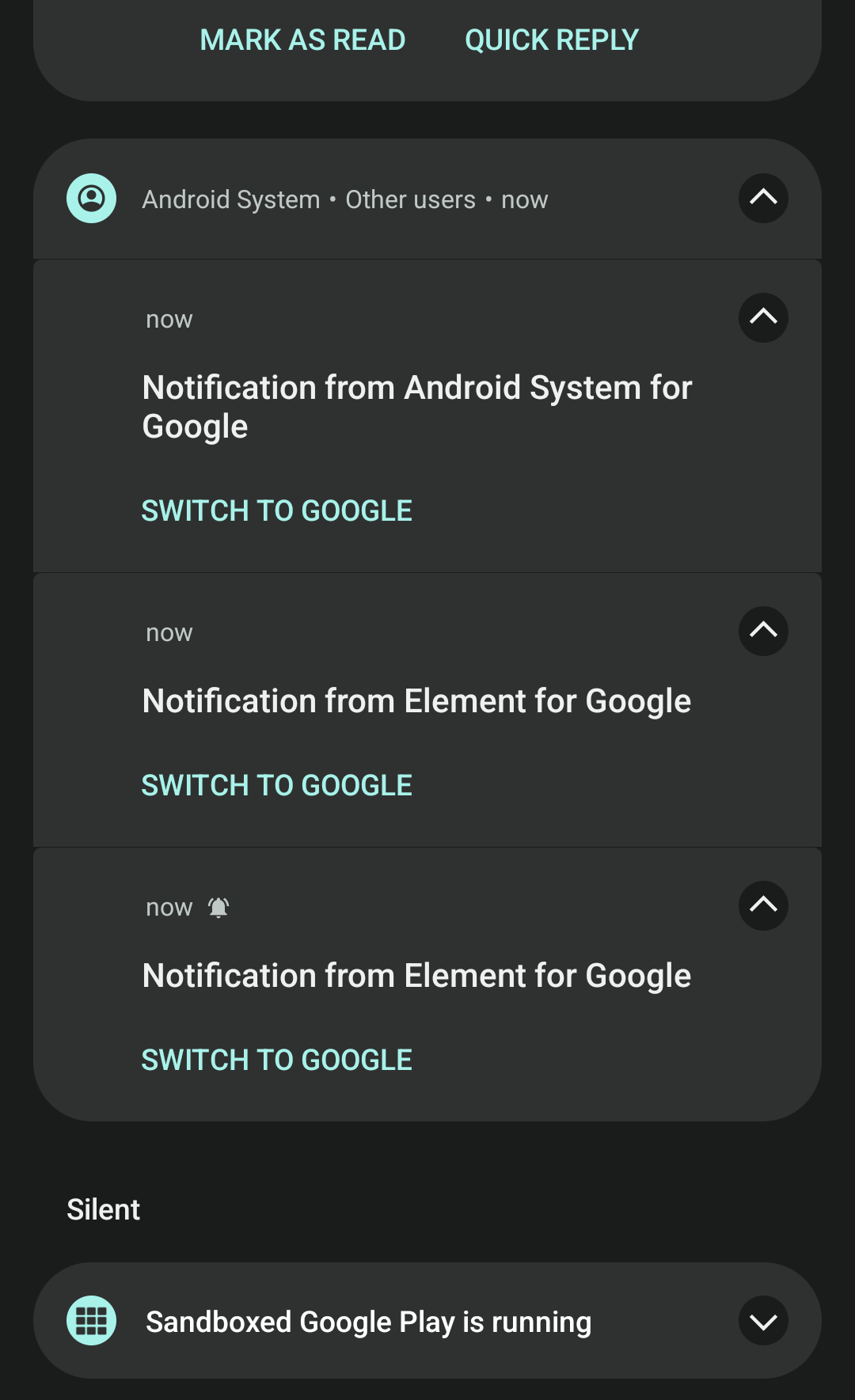 Notification forwarding unexpected behavior when receiving a notification during profile ...