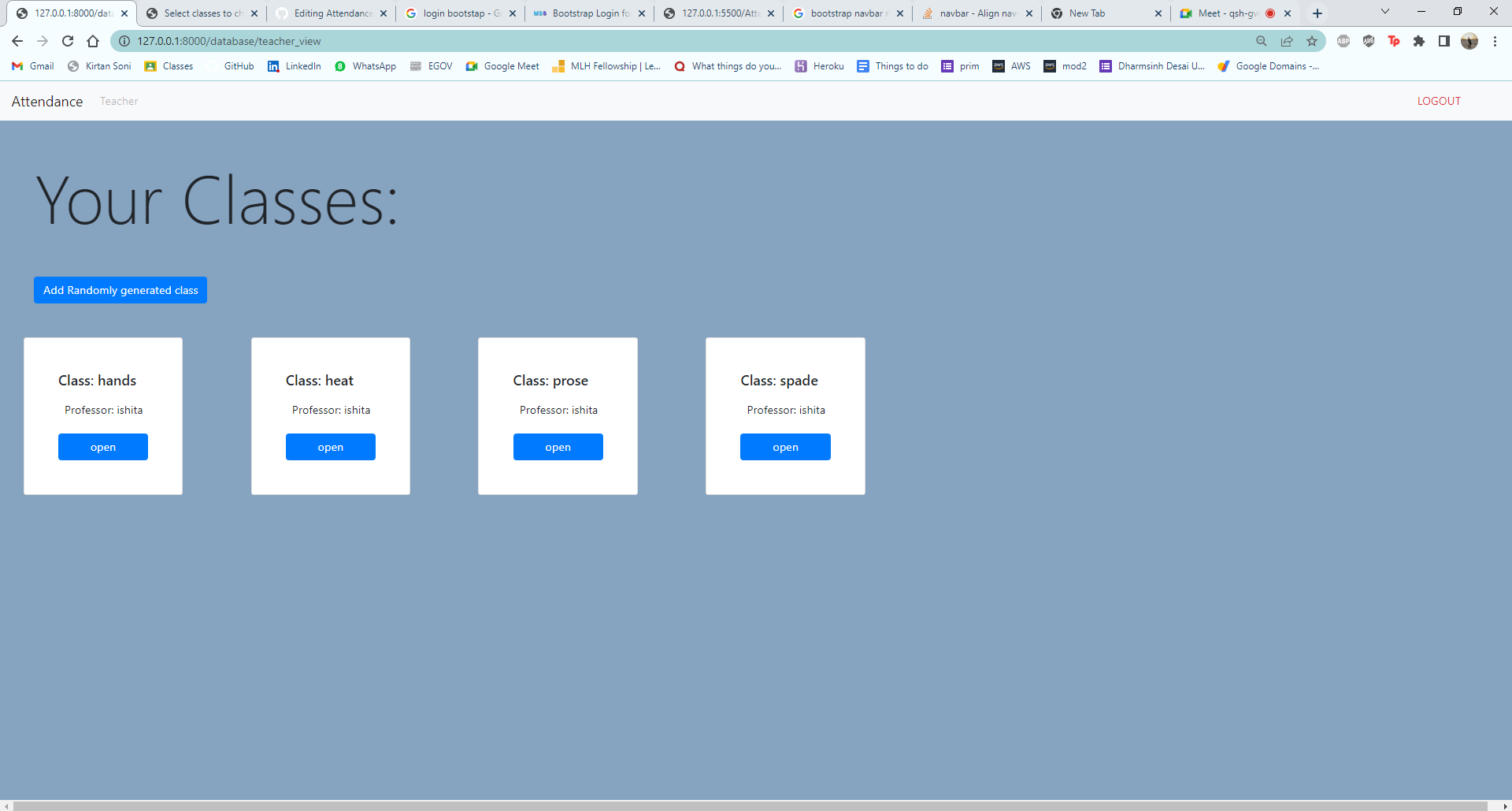 GitHub - KirtanSoni/AttendanceApp-Django: coding challenge