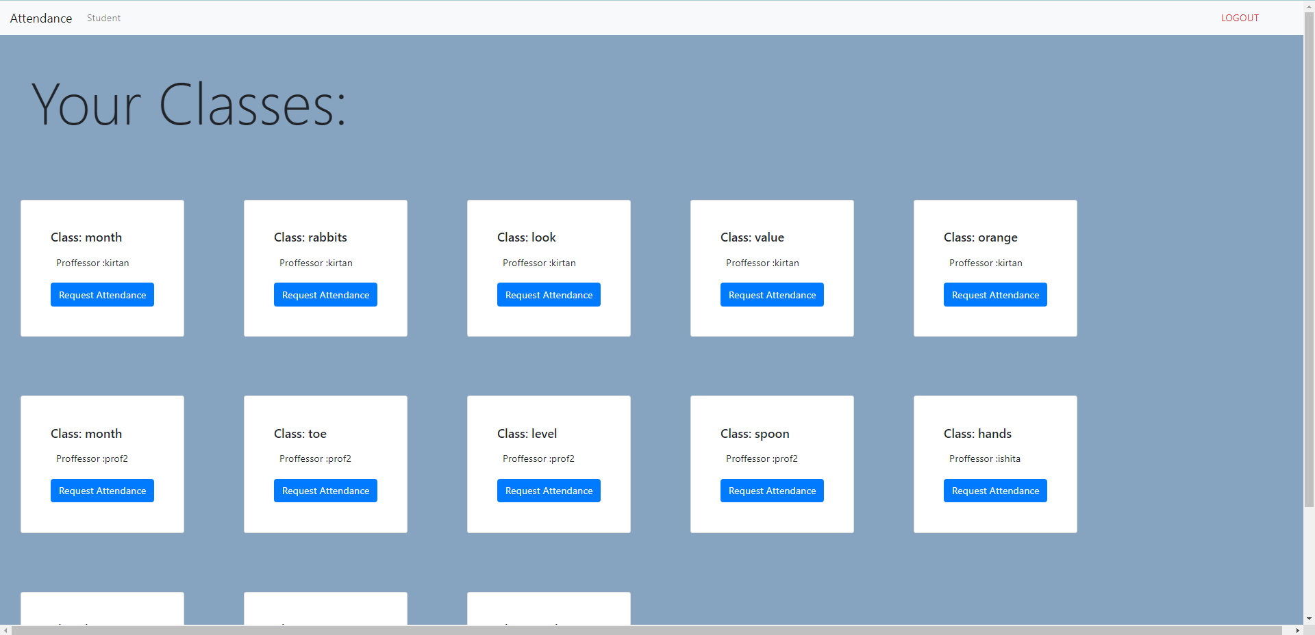GitHub - KirtanSoni/AttendanceApp-Django: coding challenge