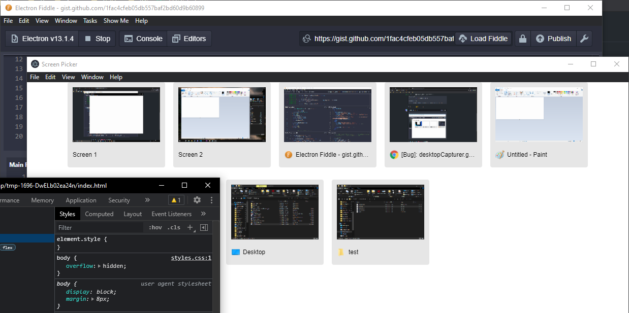 [Bug]: desktopCapturer.getSources does not get Electron · Issue #29931 · electron/electron · GitHub