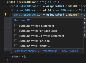 Clicking on Refactor shows Surround With · Issue #174588 · microsoft/vscode · GitHub