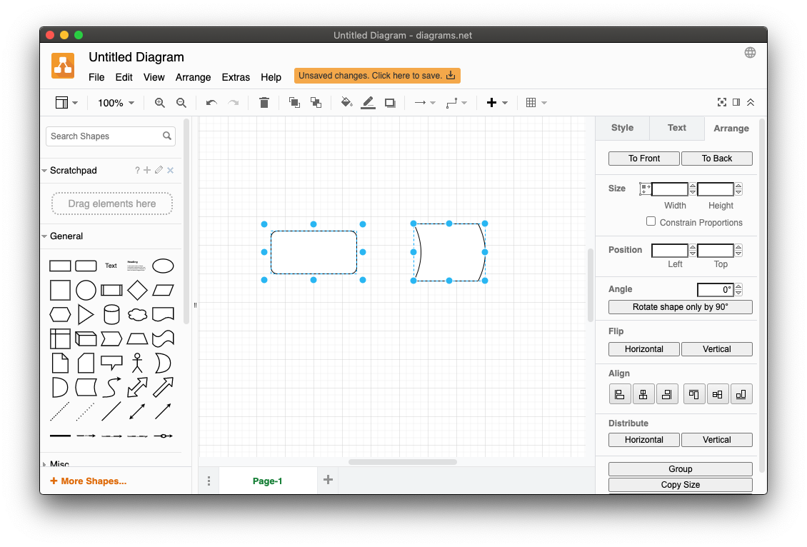 Flipping grouped items or selected items · Issue #106 · jgraph/drawio ...