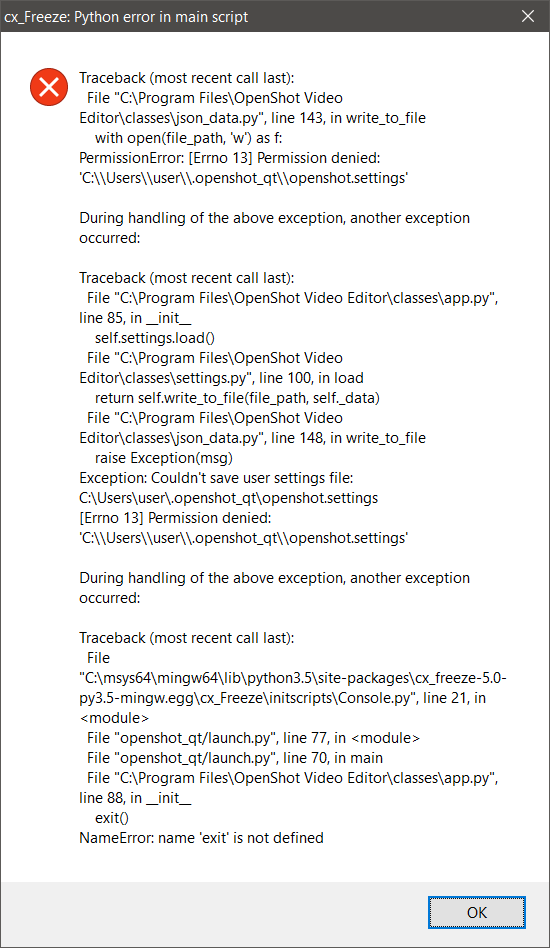 OpenShot Video Player will not open on Windows 10 64bit · Issue #1319 · OpenShot/openshot-qt ...