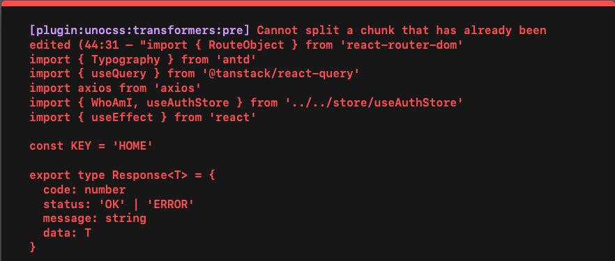 Compile class transformer work error in vite-react-swc · Issue #2653 · unocss/unocss · GitHub