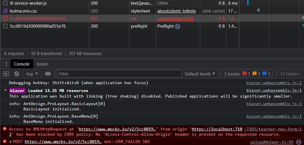 Upload image file keeps failing status response when uploading big size ...