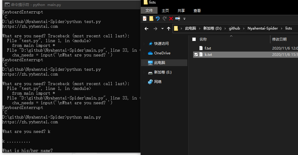 输入中文名字时会出错 · Issue #1 · Zyyans/Nyahentai-Spider · GitHub