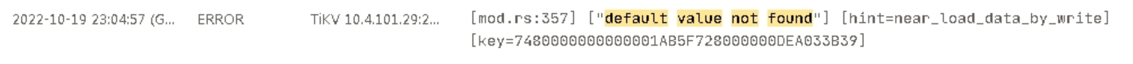 use the mvcc key in the error information for default not found · Issue #13655 · tikv/tikv · GitHub