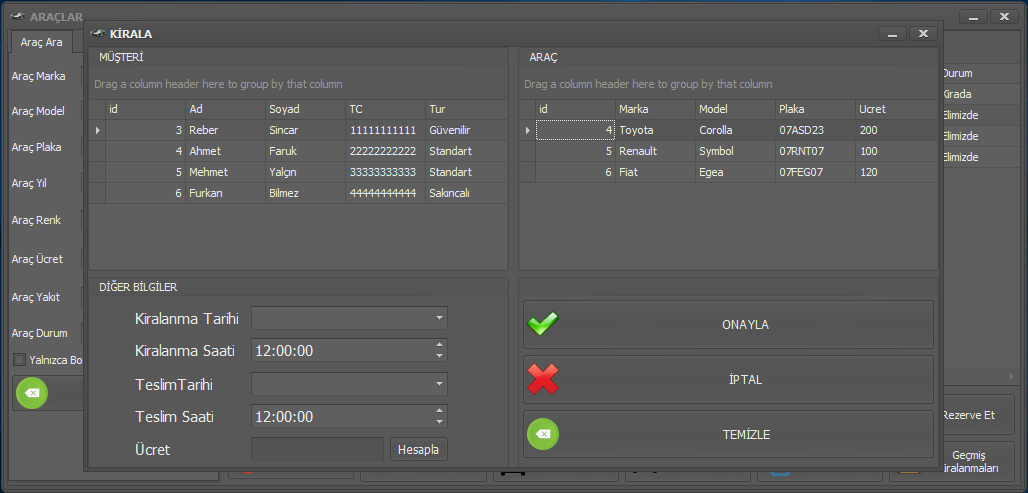 GitHub - ReberSincar/Arac-Kiralama-Bilgi-Yonetim-Sistemi: C# Form ile geliştirilmiş DevExpress ...