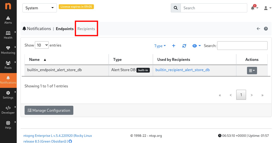 Notifications Recipients link is broken · Issue #6906 · ntop/ntopng · GitHub