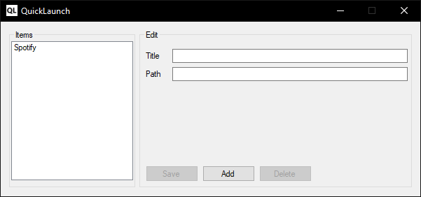 GitHub - Smonman/QuickLaunch: A small task tray programm to manage ...